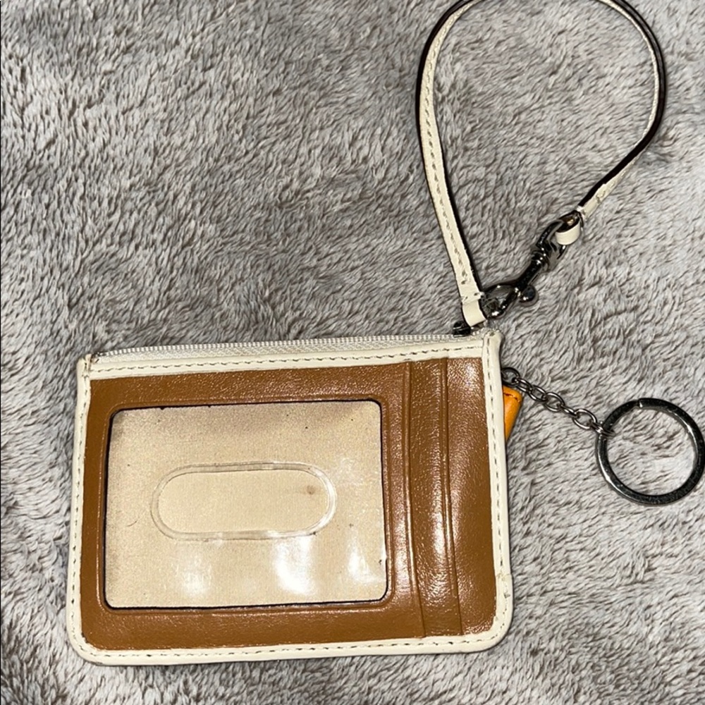 100% Authentic Coach Leather Keychain Card - Gem